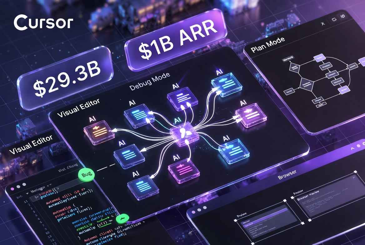 Cursor IDE December 2025: Debug Mode, Visual Editor & $29B Valuation